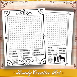 Printable Western Cowboy Word Snake Puzzle Sheets | Fun Word Game Old ...