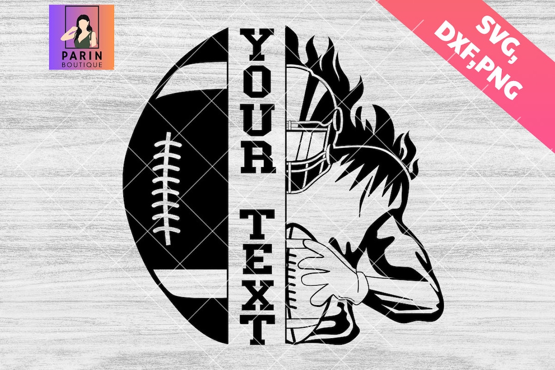Half Football Half Player Svg, Player of the Game Svg, Football Name ...