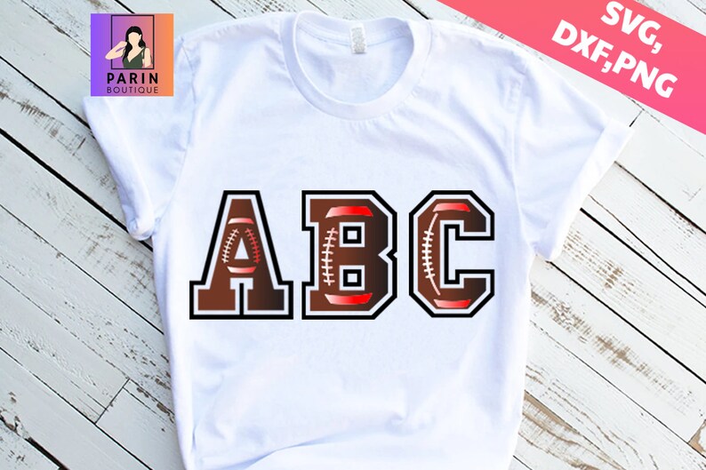Football Alphabet and Numbers SVG File Separate Folder Designs A-Z and ...