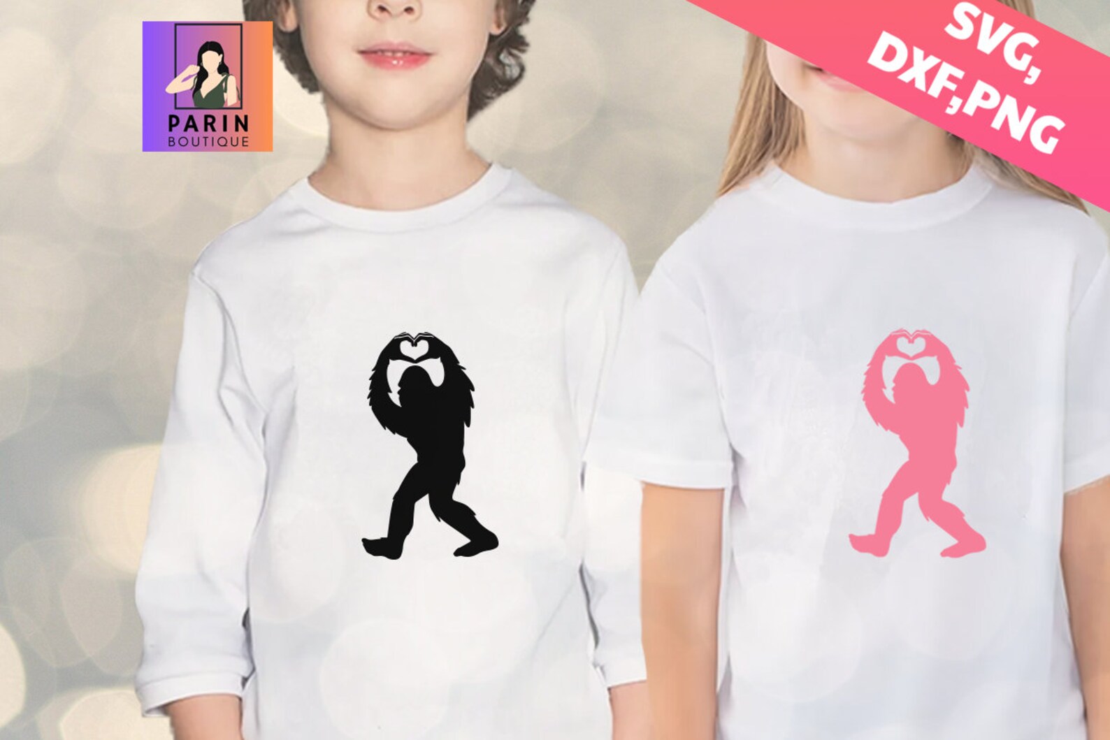 Bigfoot Heart Svg, Valentine Bigfoot Svg, Valentine's Day Sublimation ...