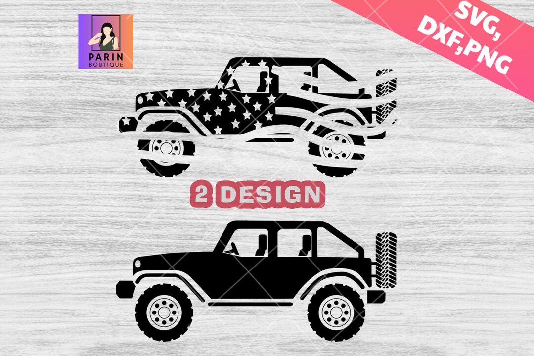 4 Door off Road Svg,off-road 4x4 Clipart,offroad Svg,american Flag ...