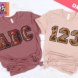 Football Alphabet and Numbers SVG File Separate Folder Designs A-Z and ...