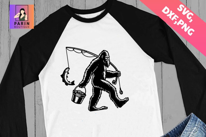 Bigfoot Fishing Svg,funny Bigfoot Svg,big Foot Svg,fish Hook Svg,sasquatch Svg,bigfoot Clipart ...