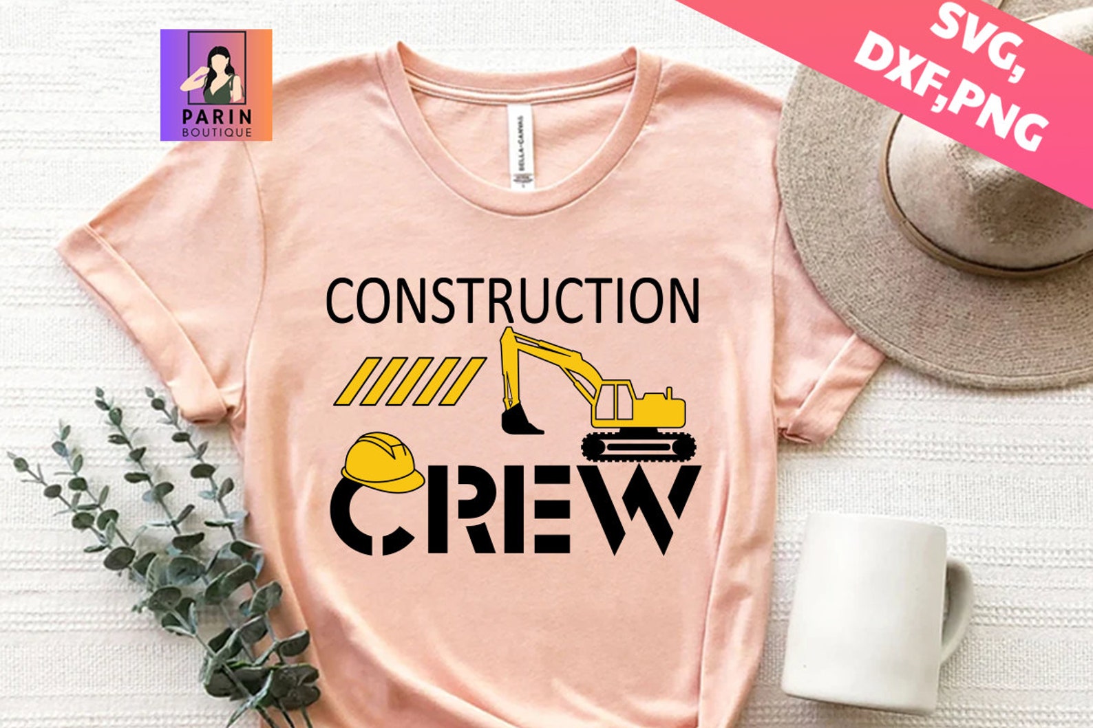 Construction Crew Svg Png, Birthday Construction,excavator Birthday ...