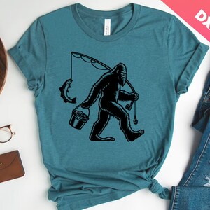 Bigfoot Fishing Svg,funny Bigfoot Svg,big Foot Svg,fish Hook Svg,sasquatch Svg,bigfoot Clipart ...