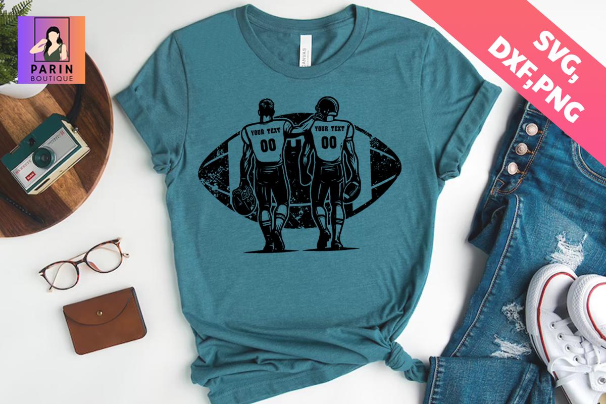 Customized Football Player Numbers Svg Png, Two Football Players Season ...