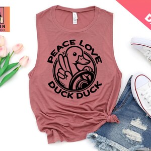 Peace Love Duck Svg Png, Cute Duck Svg, Smile Duck,duck Svg,cute Duck ...