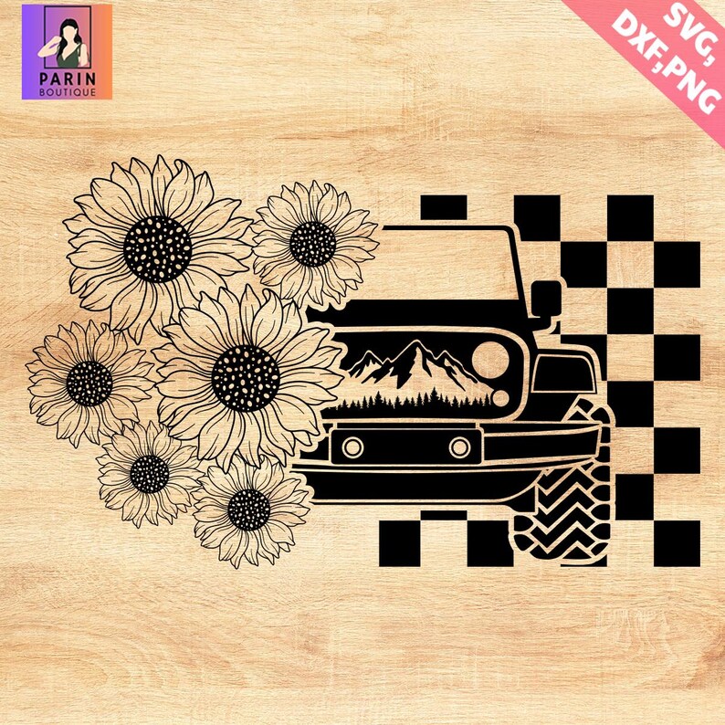 Sunflower American Offroad Svg,car Offroad Forest,tree,us Offroad,4x4 ...