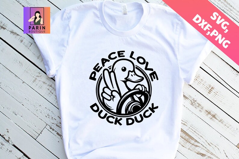 Peace Love Duck Svg Png, Cute Duck Svg, Smile Duck,duck Svg,cute Duck ...