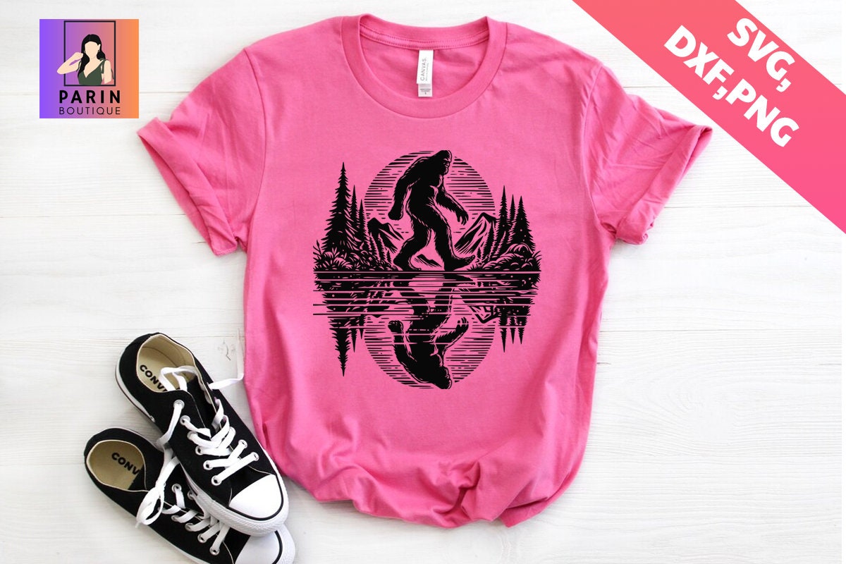 Bigfoot Shadow Svg,sasquatch Svg,retro Sunset Svg Png,bigfoot Svg ...