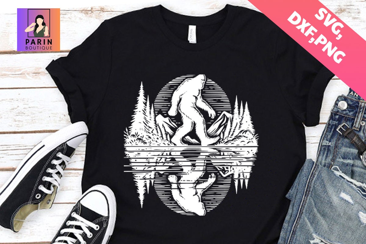Bigfoot Shadow Svg,sasquatch Svg,retro Sunset Svg Png,bigfoot Svg ...