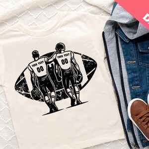 Customized Football Player Numbers Svg Png, Two Football Players Season ...