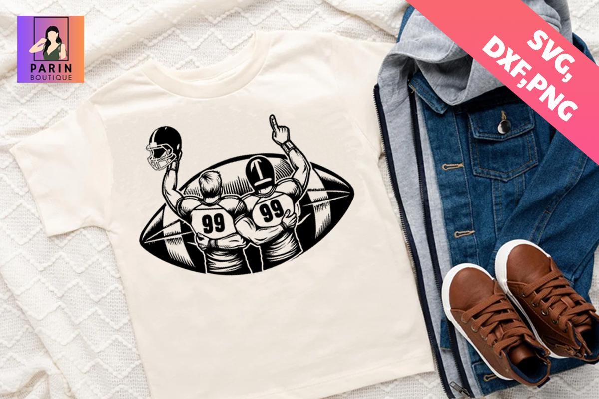 Customized Football Player Numbers Svg Png, Two Football Players Season ...