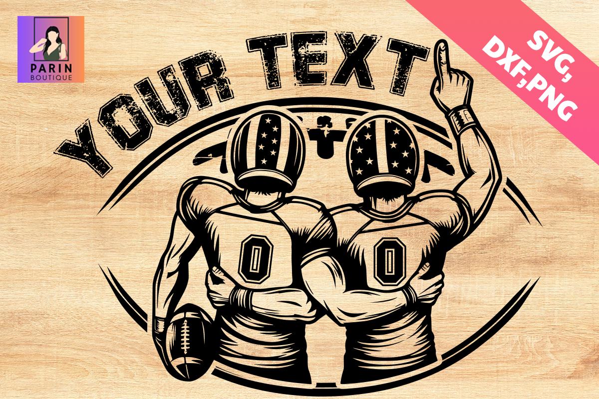 Customized Football Player Numbers Svg Png, Two Football Players Season ...