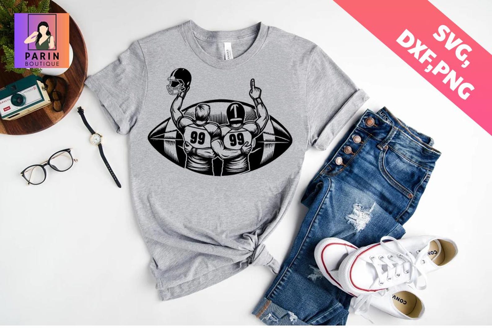 Customized Football Player Numbers Svg Png, Two Football Players Season ...