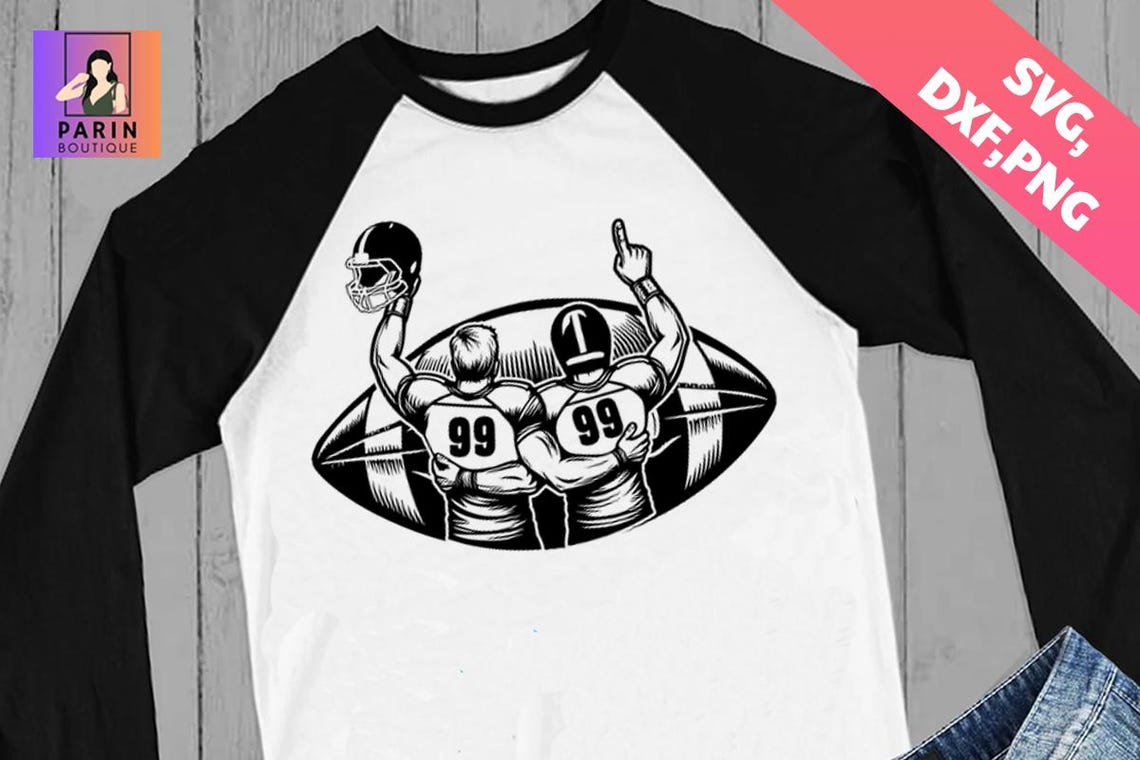 Customized Football Player Numbers Svg Png, Two Football Players Season ...