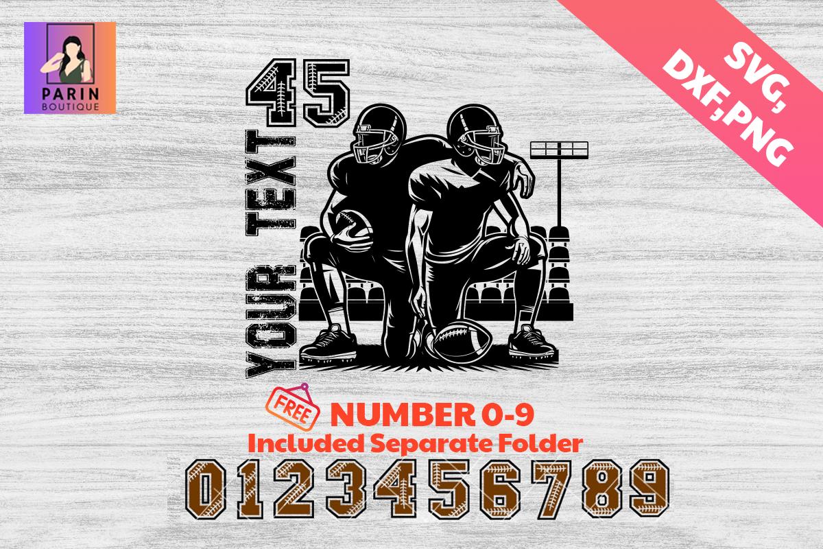 Customized Football Player Svg, Two Football Players Season Svg ...