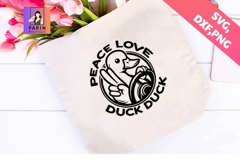 Peace Love Duck Svg Png, Cute Duck Svg, Smile Duck,duck Svg,cute Duck ...