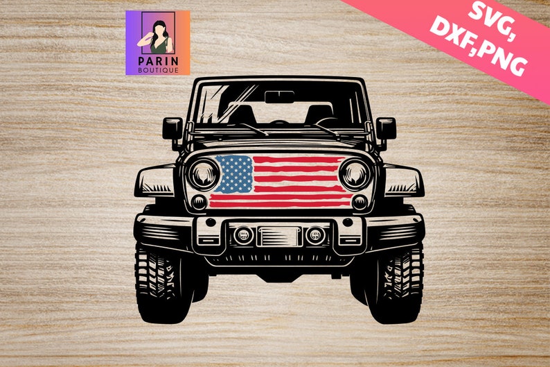 American Offroad Us Flag Svg Png,summer Svg,car Offroad Forest Svg,tree ...
