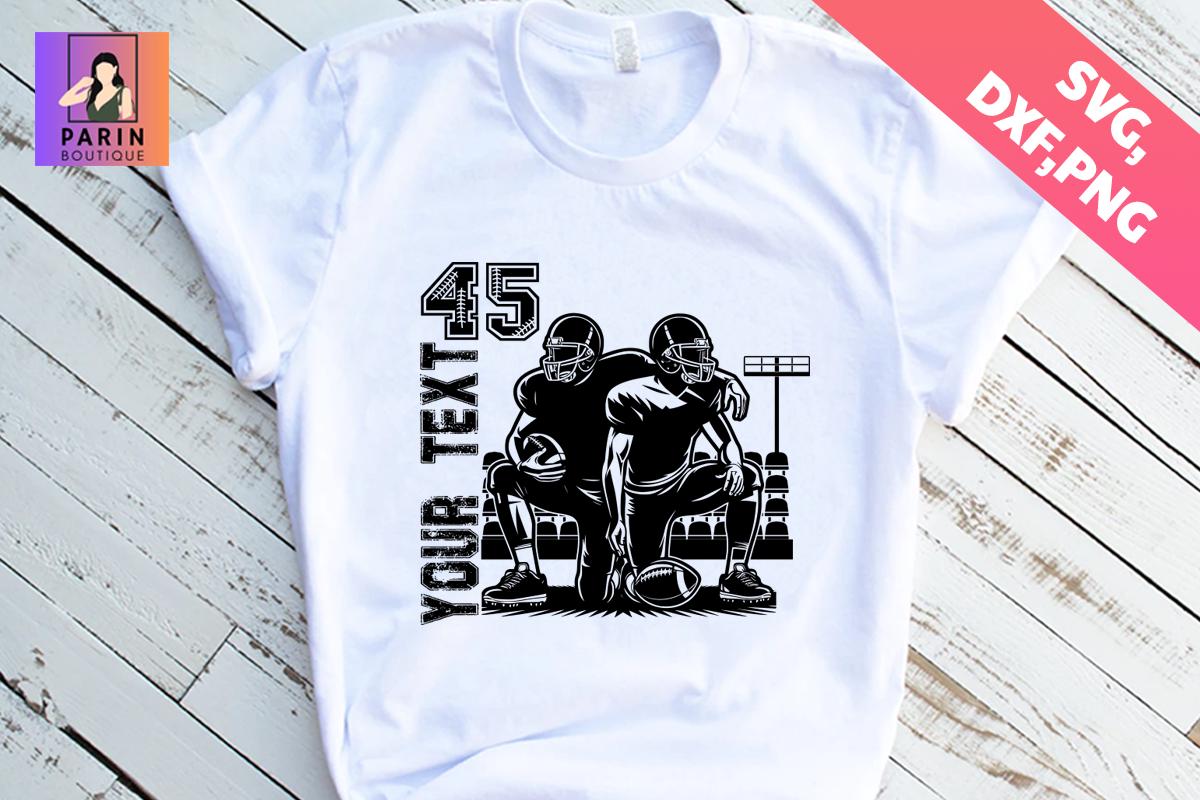 Customized Football Player Svg, Two Football Players Season Svg ...