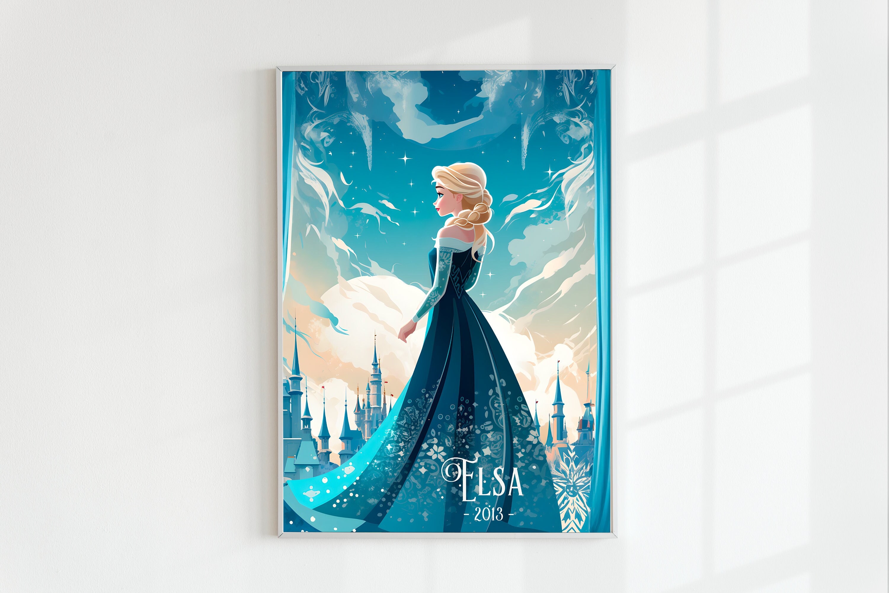 Princess Elsa Vintage Digital Poster - Etsy