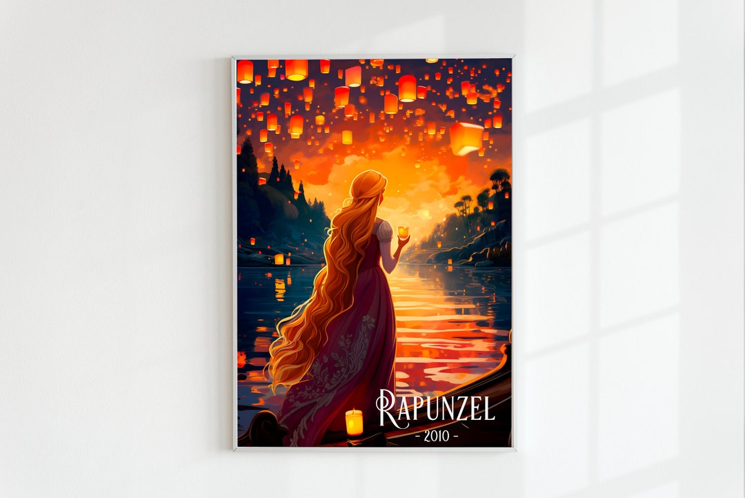 Princess Rapunzel Vintage Digital Poster - Etsy
