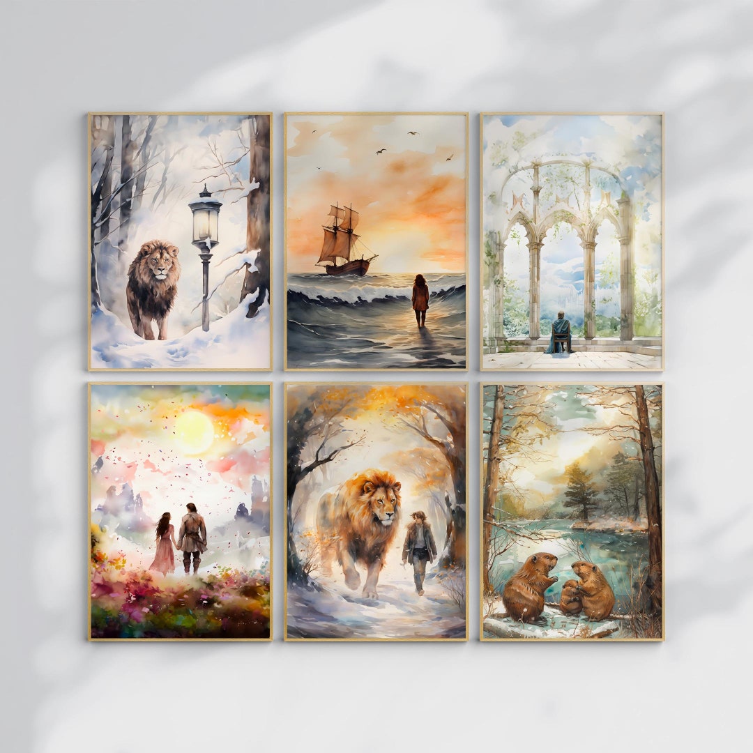 BUNDLE 6 Narnia Watercolor Posters - an Incredible Story - Full Frame ...