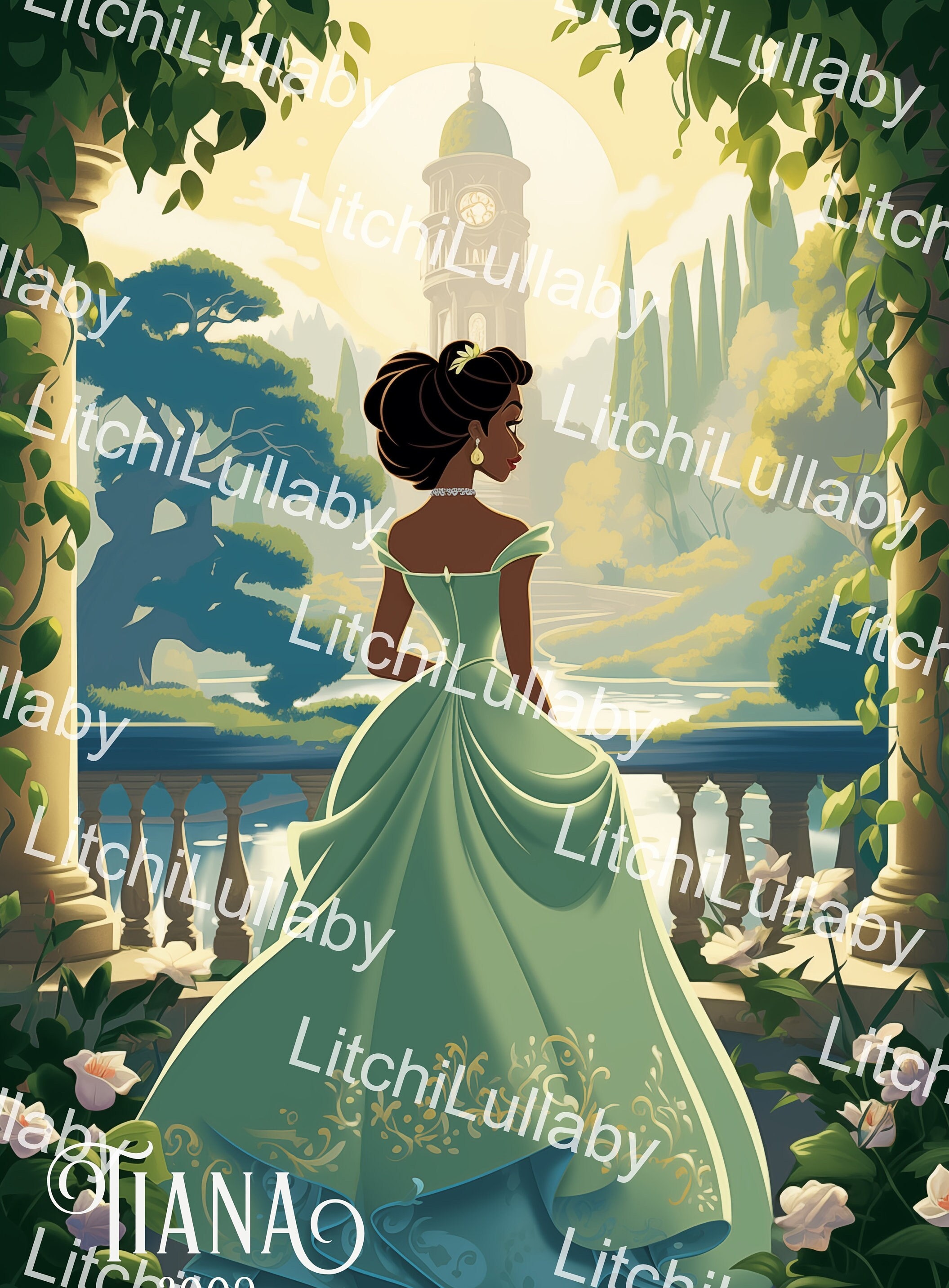 Princess Tiana Vintage Digital Poster - Etsy