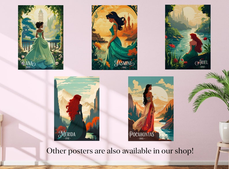 Princess Merida - Vintage Digital Poster - Etsy