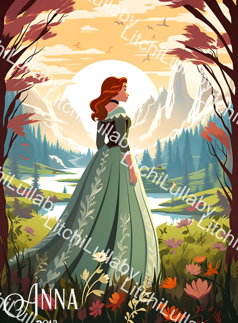 Princess Anna Vintage Digital Poster - Etsy