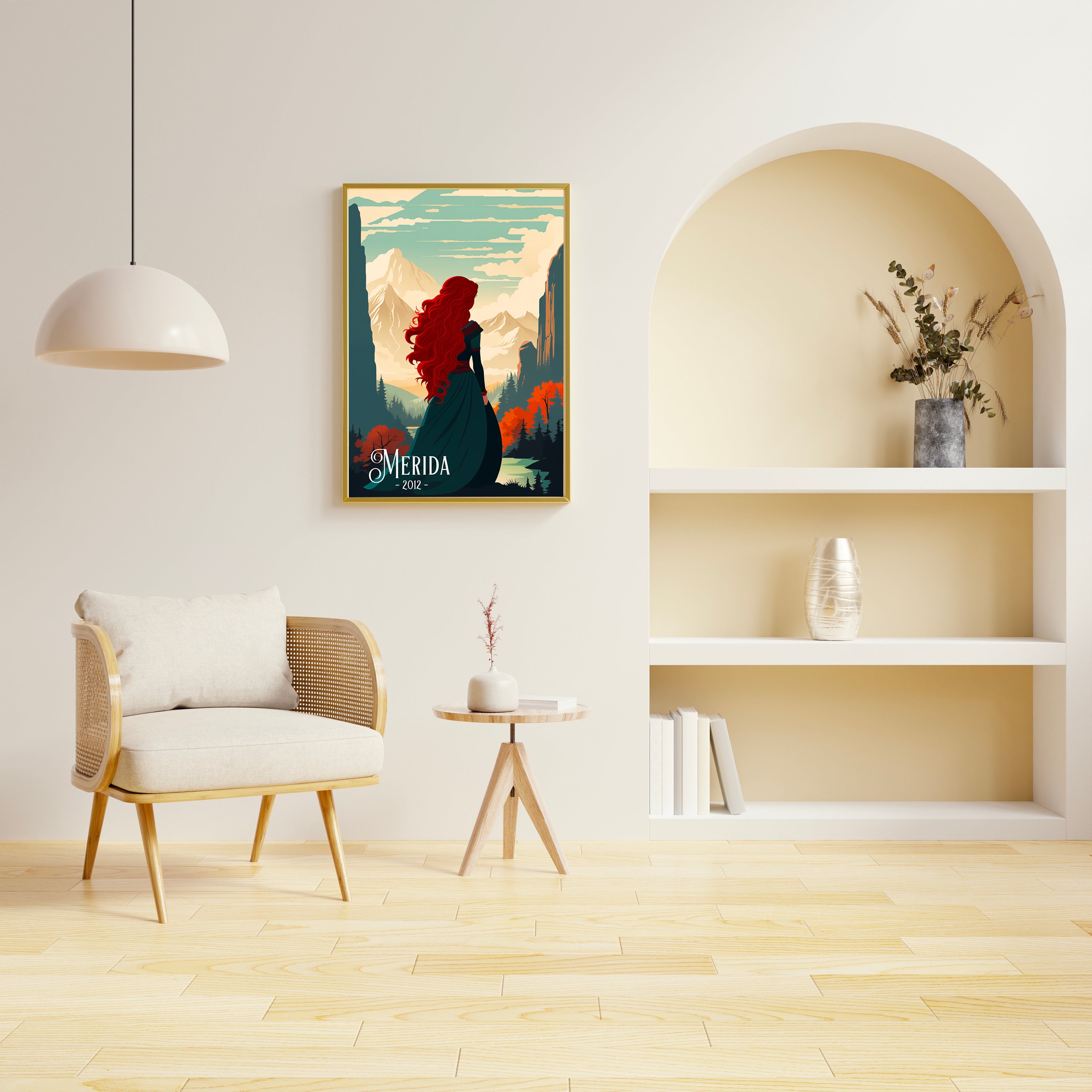 Princess Merida - Vintage Digital Poster - Etsy