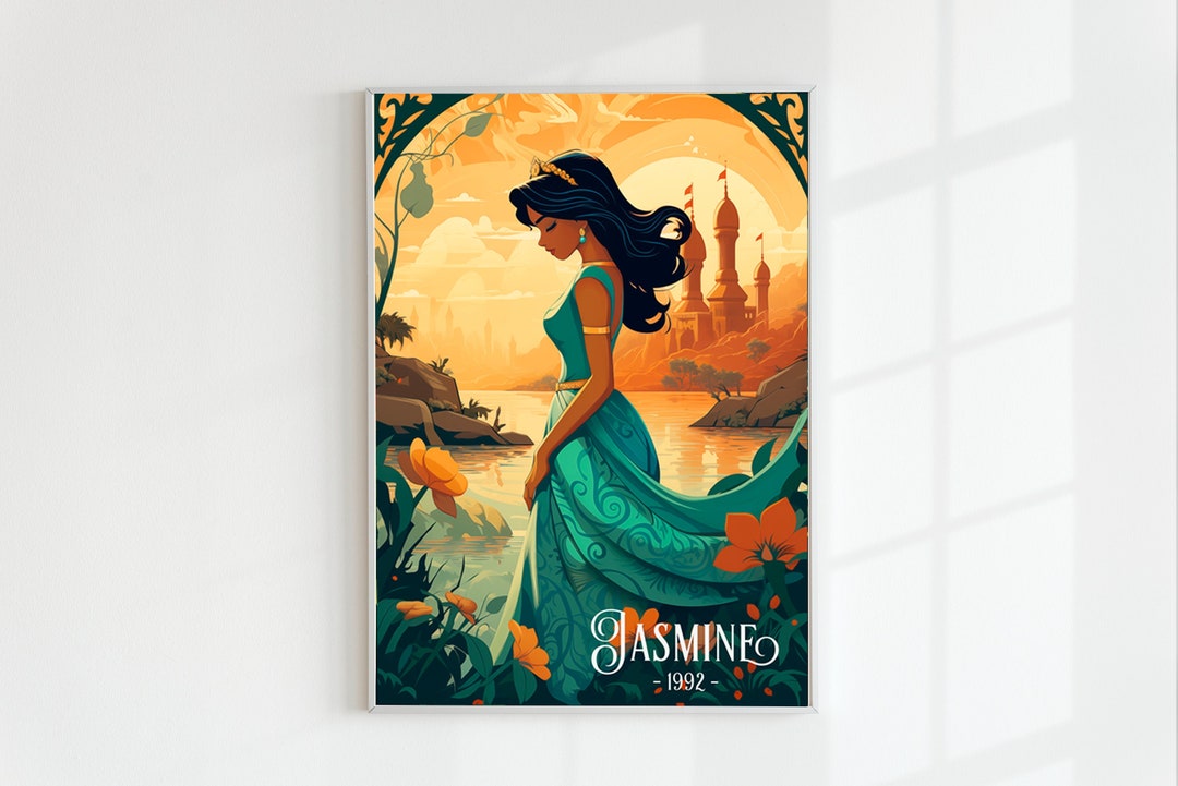 Princess Jasmine Vintage Digital Poster - Etsy
