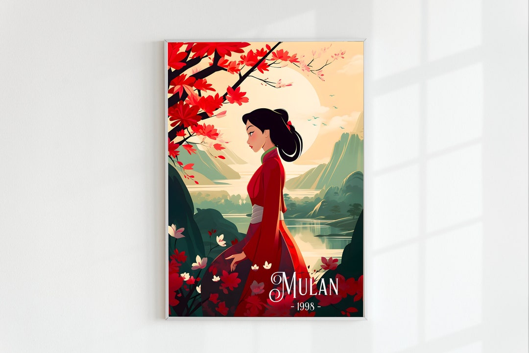 Princess Mulan Vintage Digital Poster - Etsy