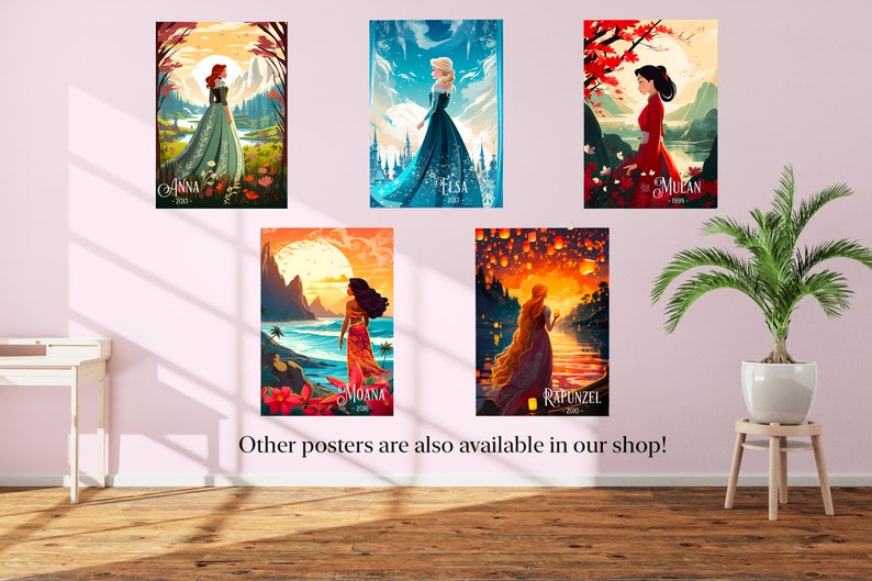 Princess Mulan - Vintage Digital Poster - Etsy
