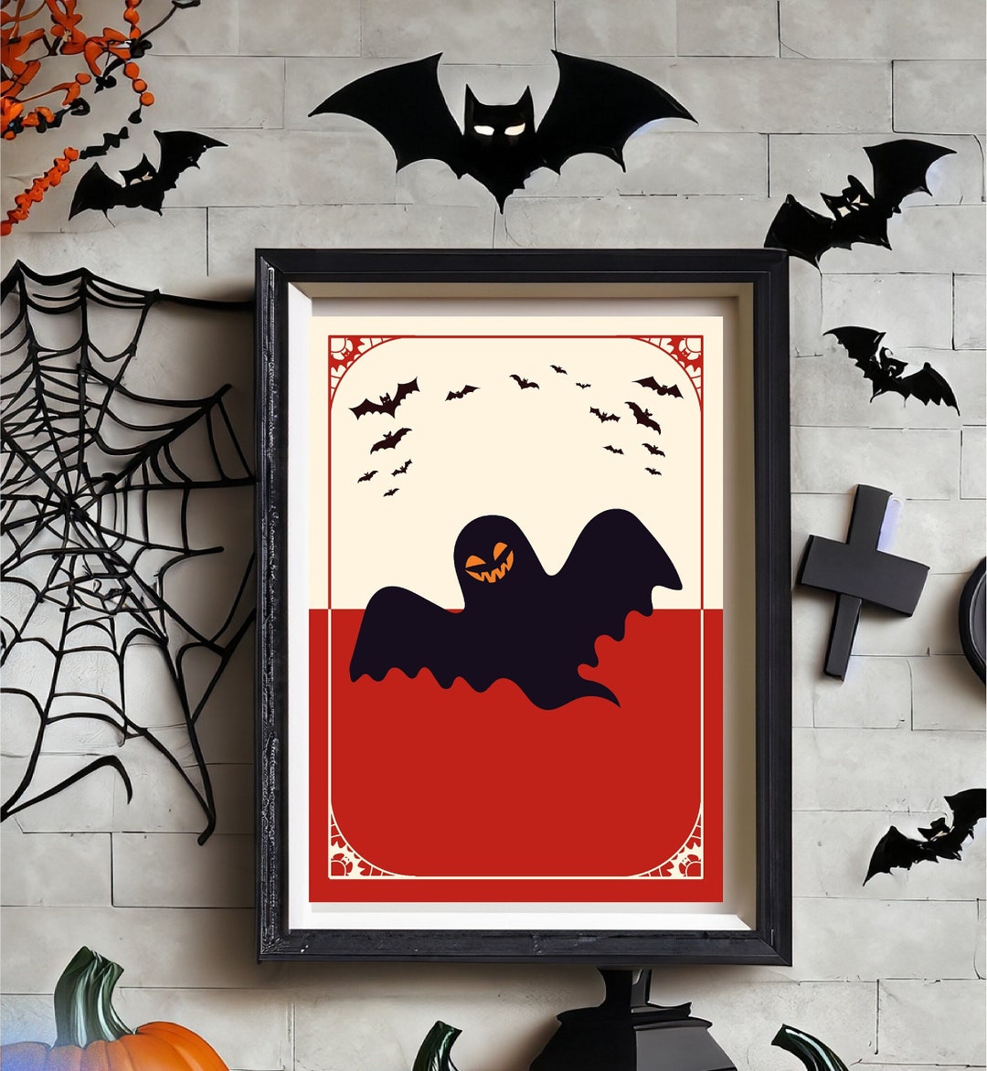 Halloween Ghost Printable Poster Halloween Decoration - Etsy