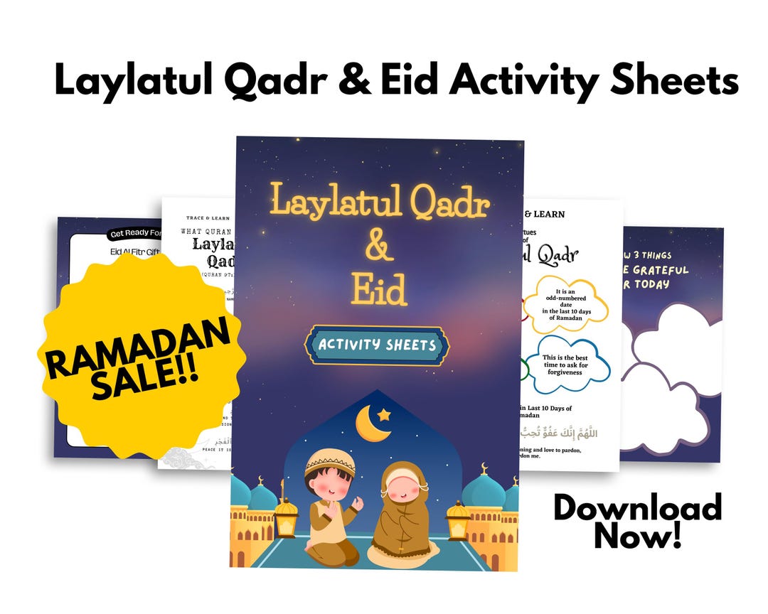 Laylatul Qadr and Eid Activity Sheets | Trace and Learn Dua | Surah Al ...