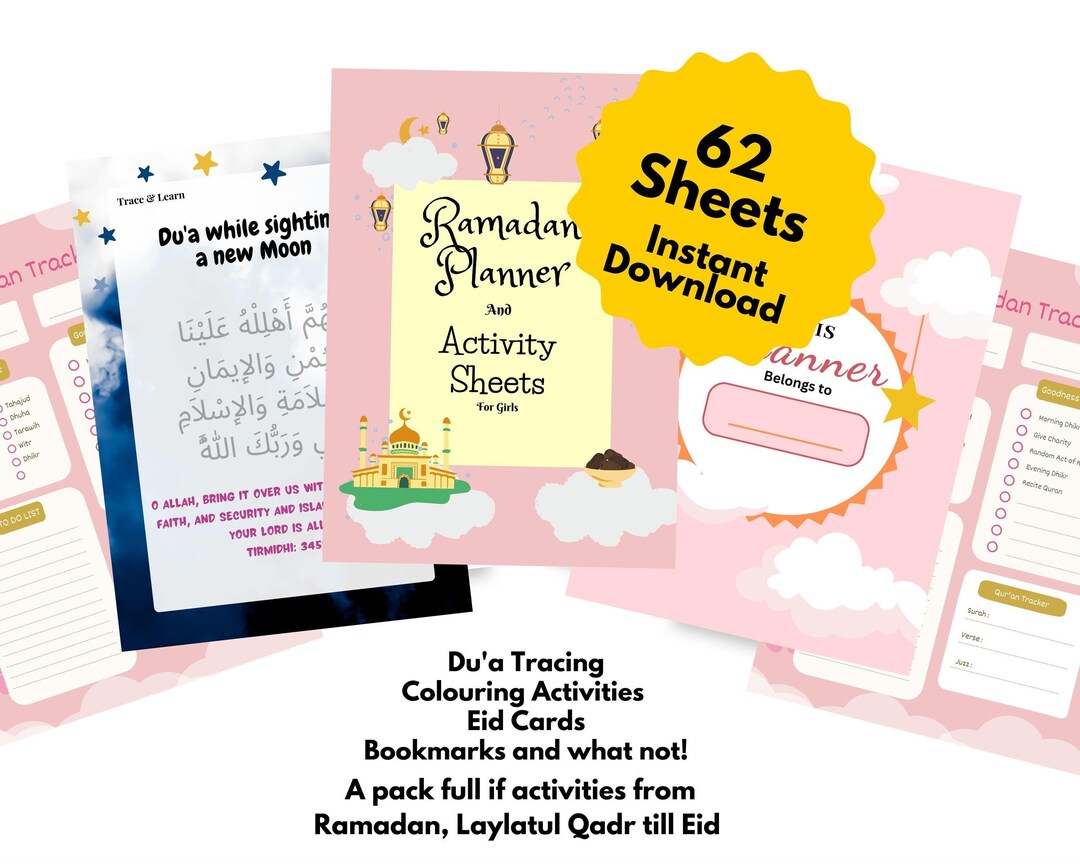 Ramadan Planner | Islamic Sheets | for Girls | Planner | Colouring ...