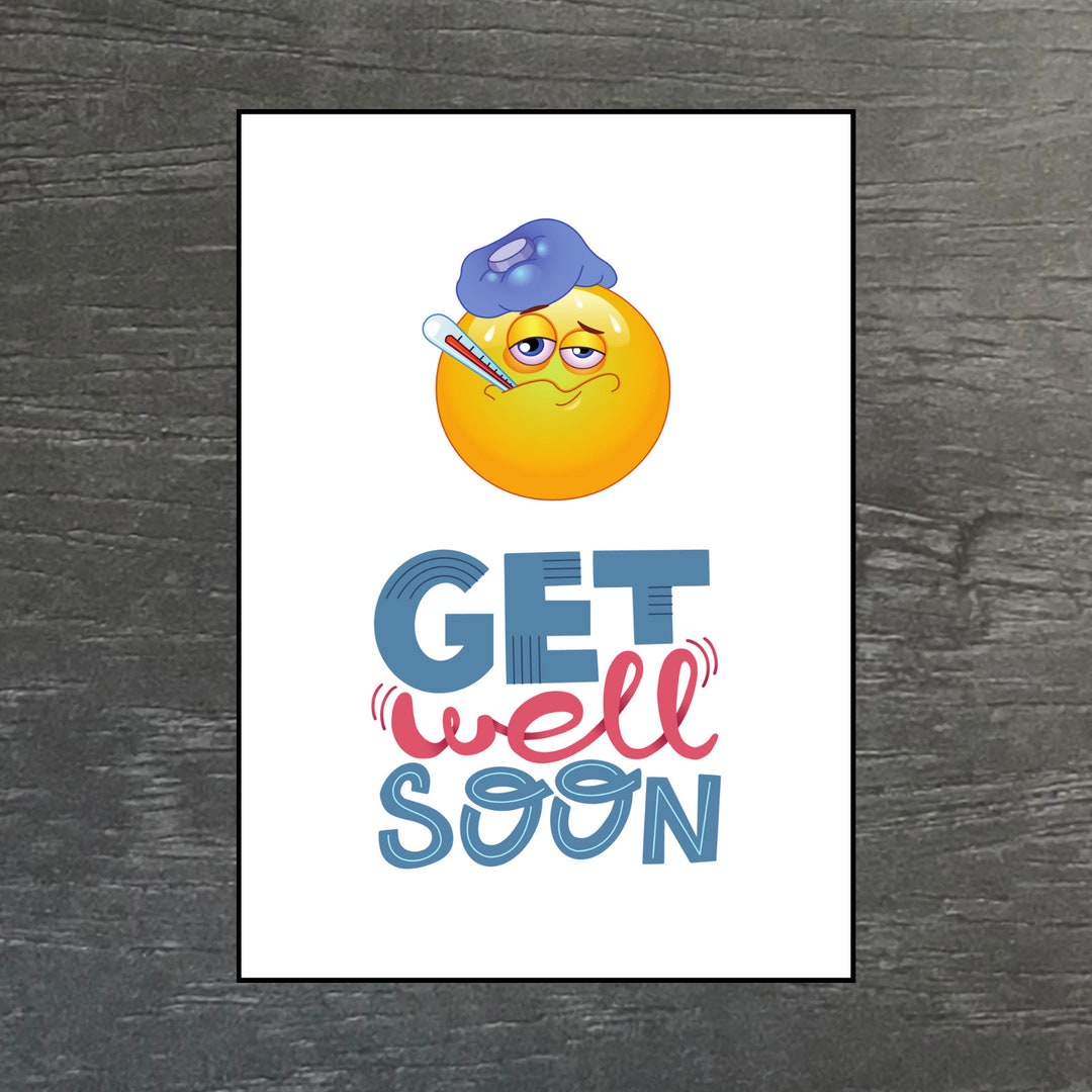 Postcard Get Well Soon Get Well Soon Wishes for Recovery - Etsy