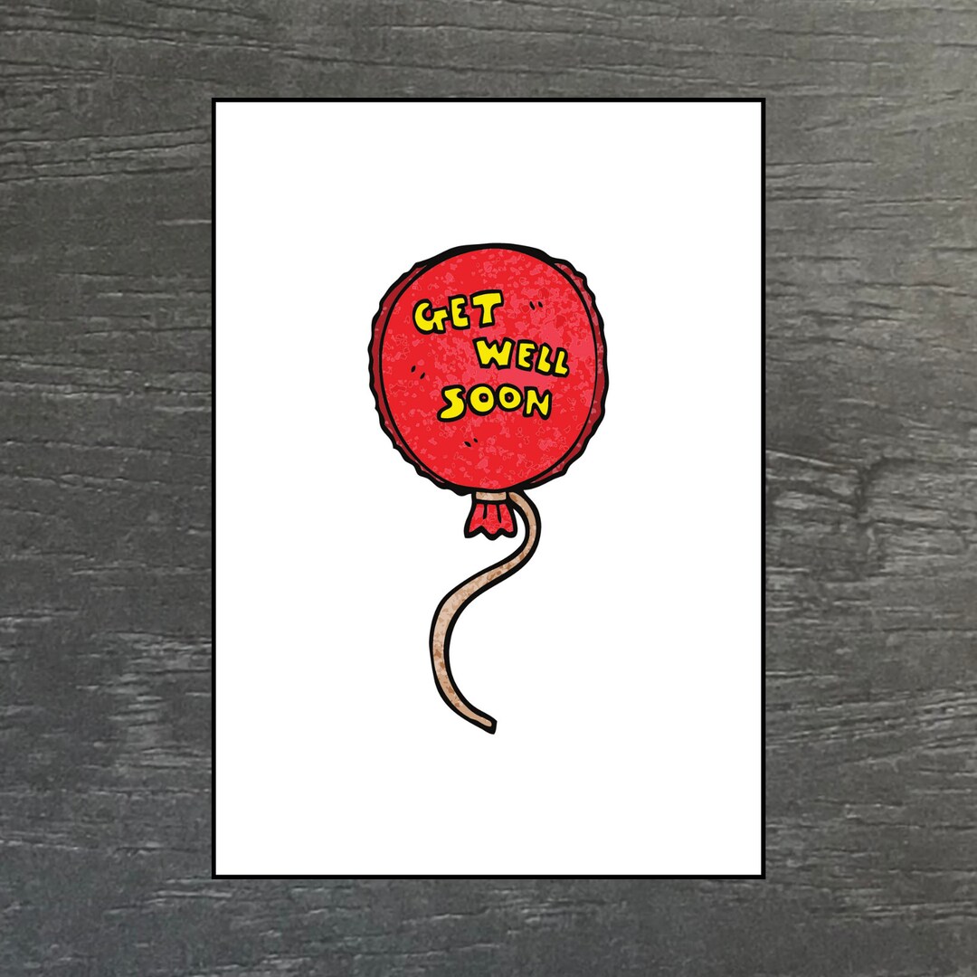 Postcard Get Well Soon Get Well Soon Wishes for Recovery - Etsy