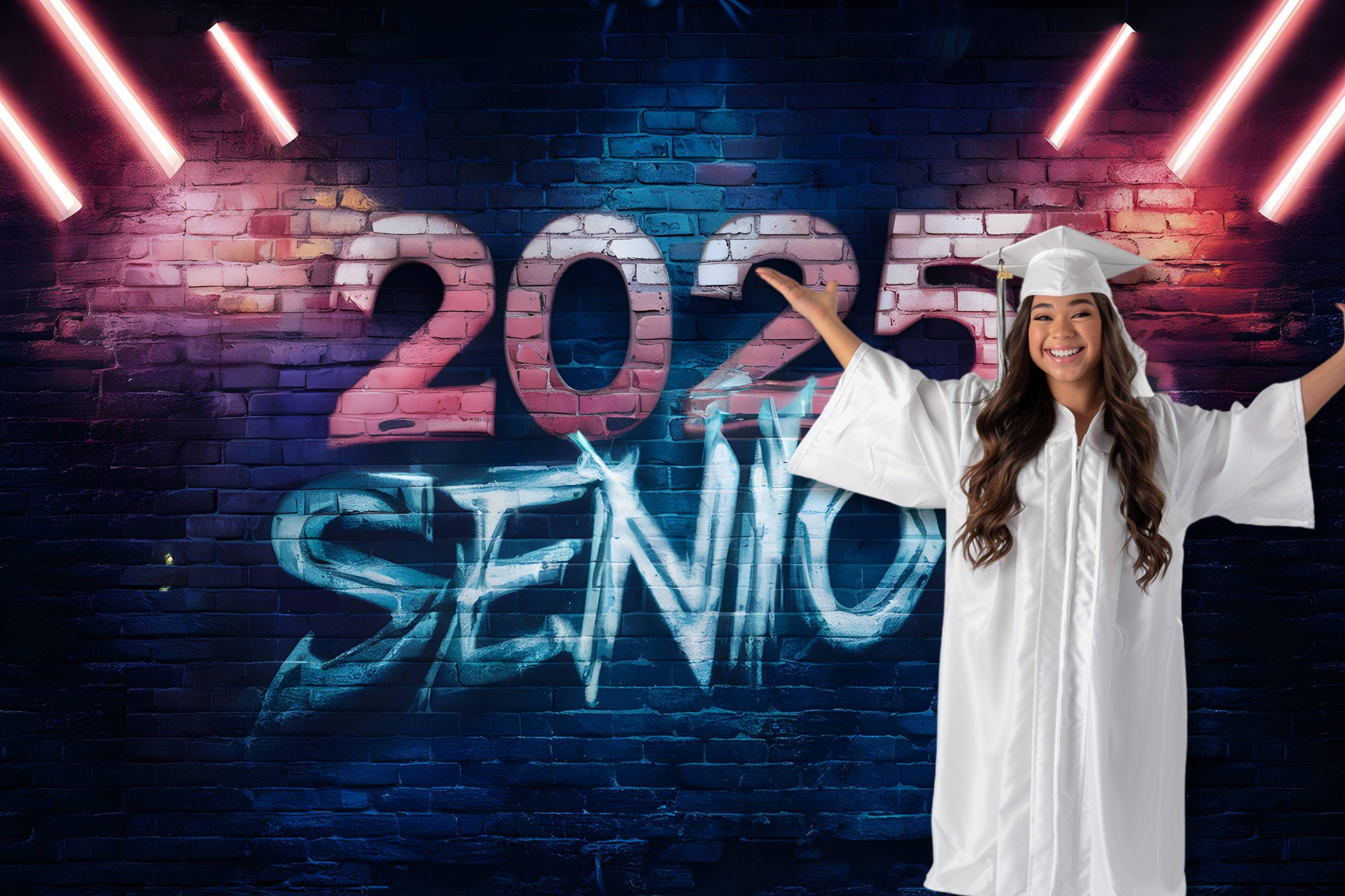 Graffiti 2025 Senior Year Digital Backdrop (PSD Template) - Etsy