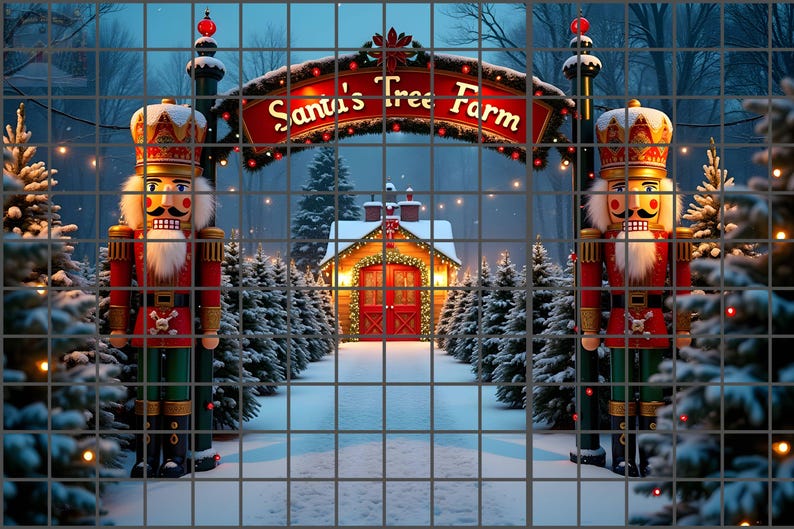 Festive Santa’s Tree Farm Backdrop | Perfect for Christmas Photoshoots ...