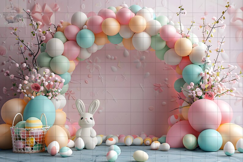 Easter Bunny Digital Backdrops for Photography - Etsy