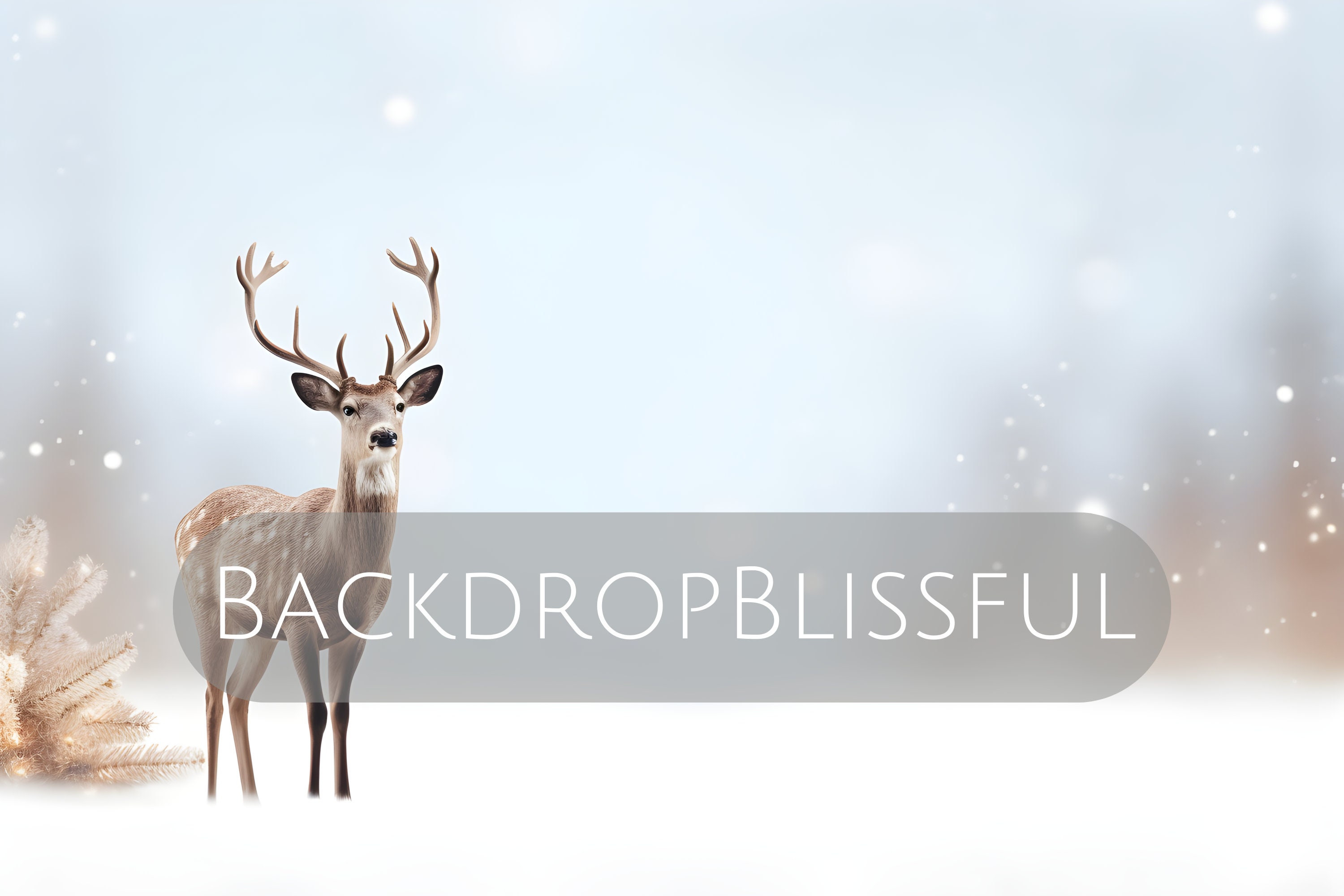 Christmas Reindeer Digital Background Digital Backdrop for - Etsy
