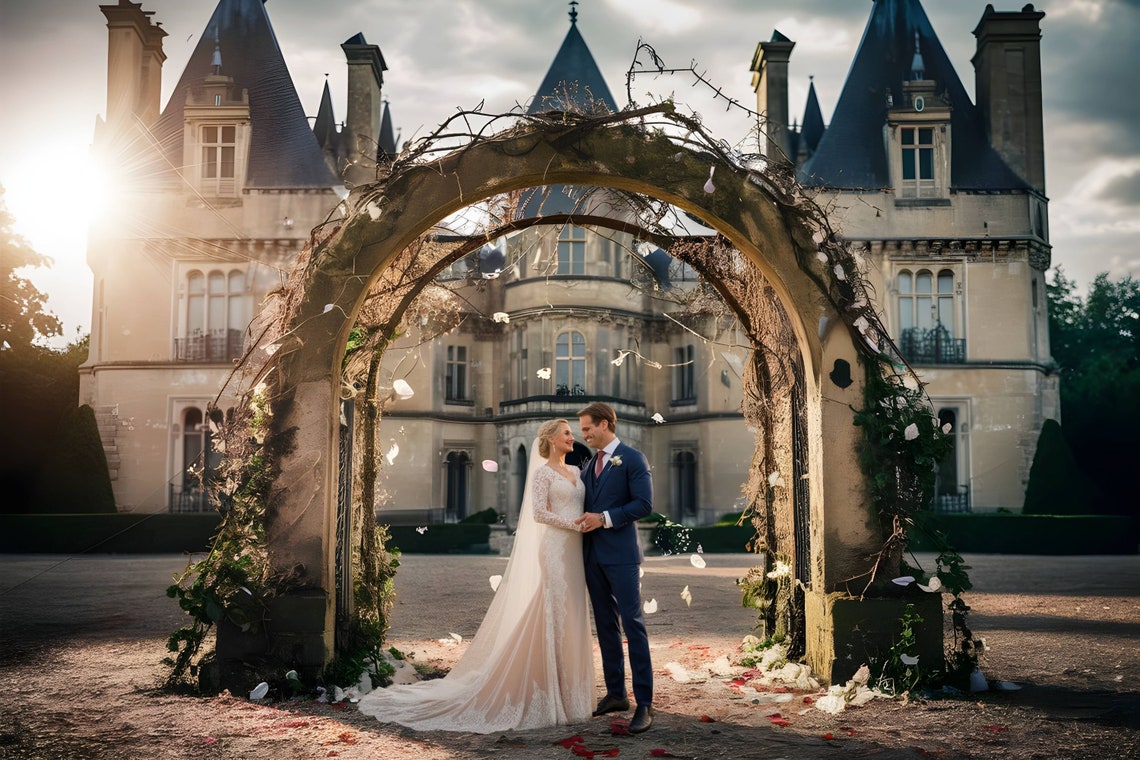 Enchanted French Castle Digital Photography Background, French Castle ...