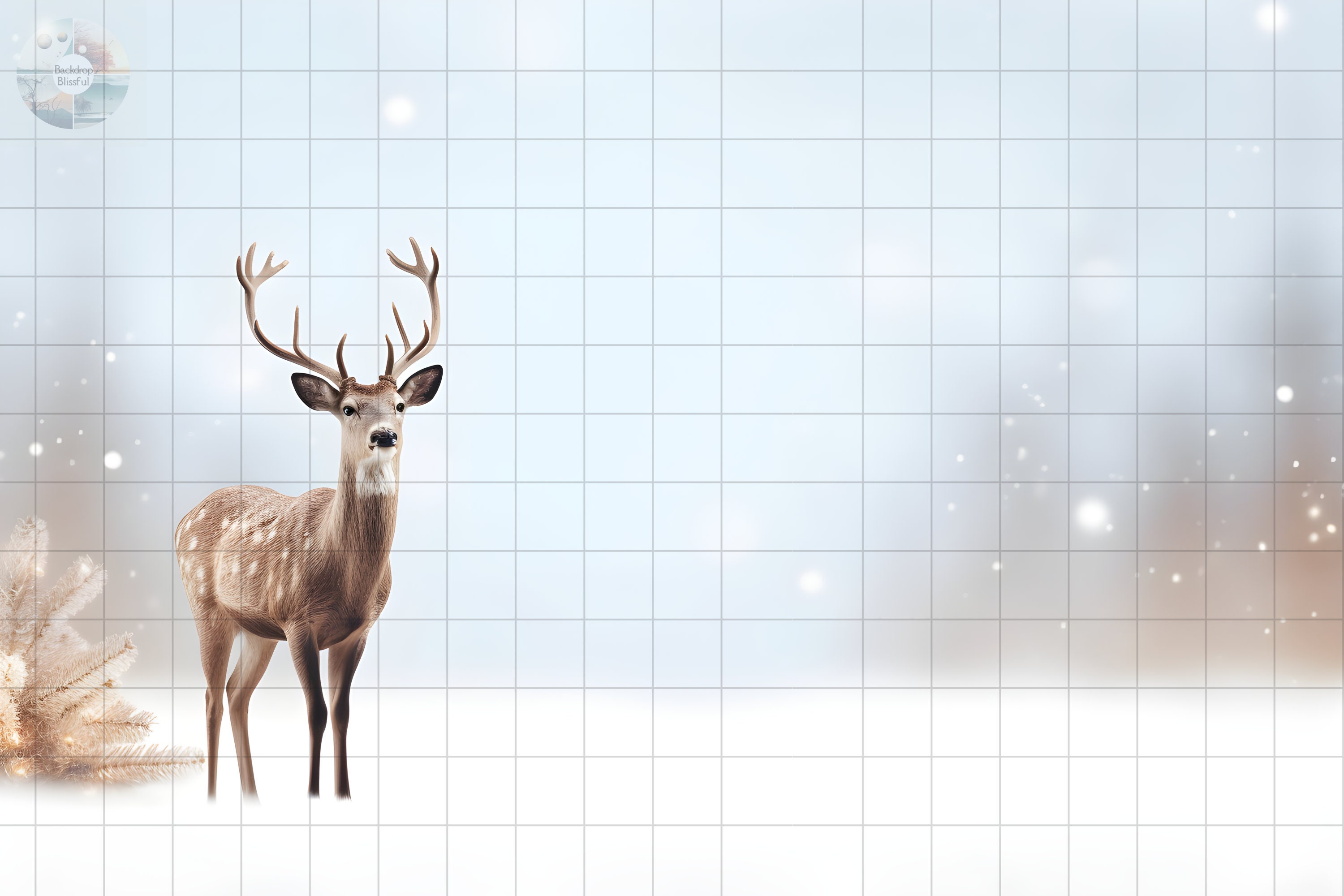 Christmas Reindeer Digital Background Digital Backdrop for - Etsy