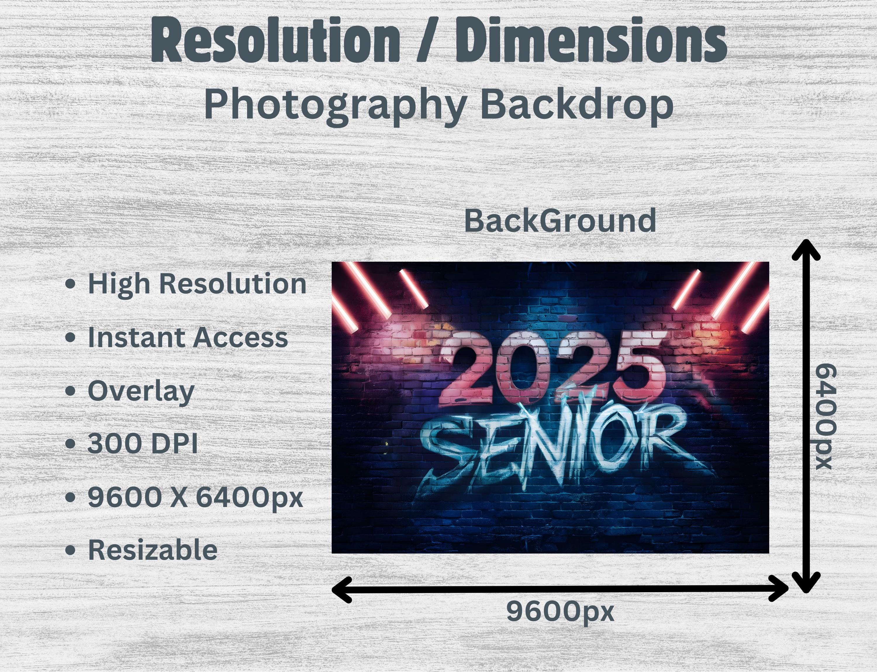 Graffiti 2025 Senior Year Digital Backdrop (PSD Template) - Etsy