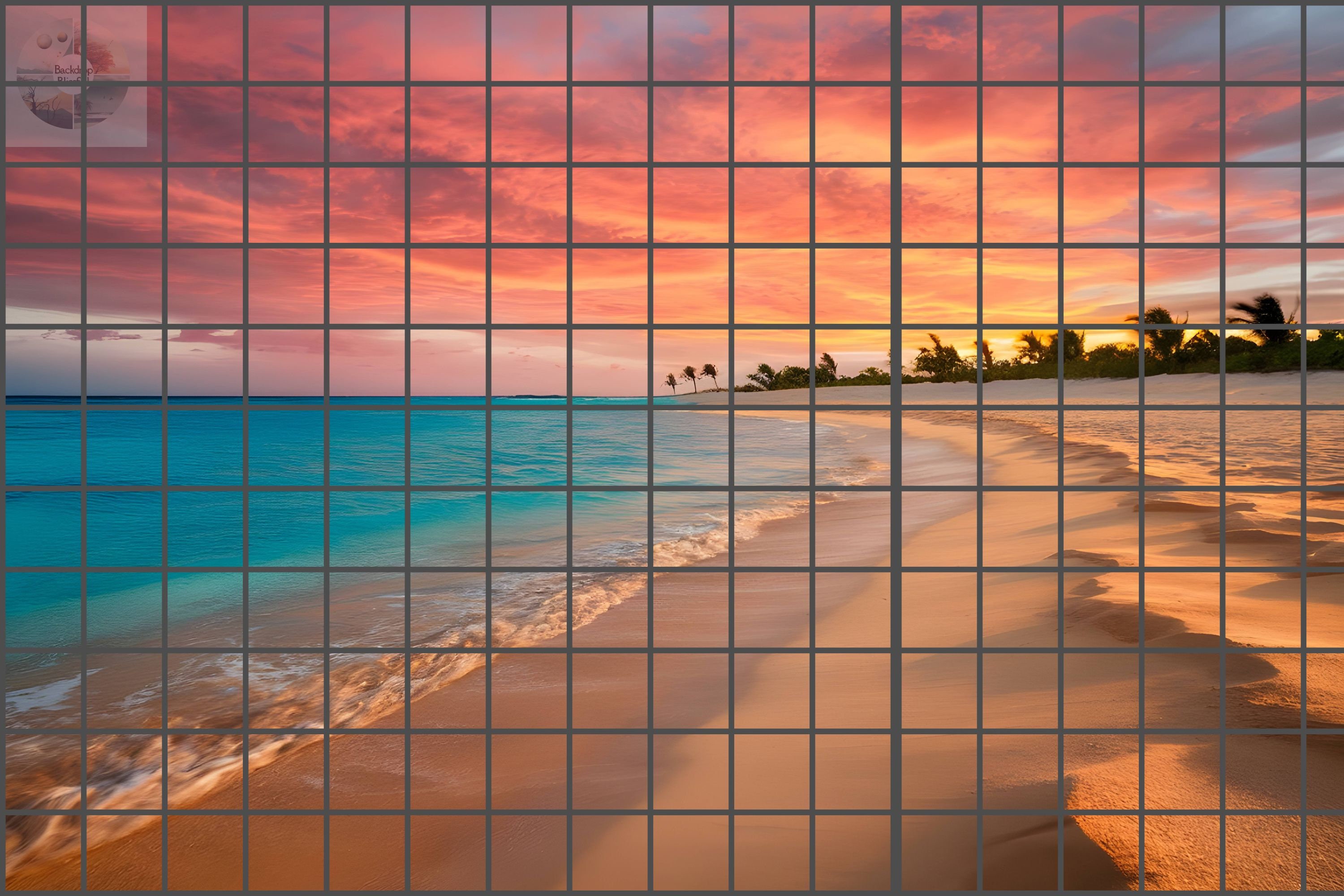 Summer Sunset Beach Landscape Digital Background, Sea Digital Backdrop ...