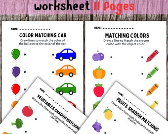 Printable Matching Worksheets, Match the Picture, Kindergarten ...