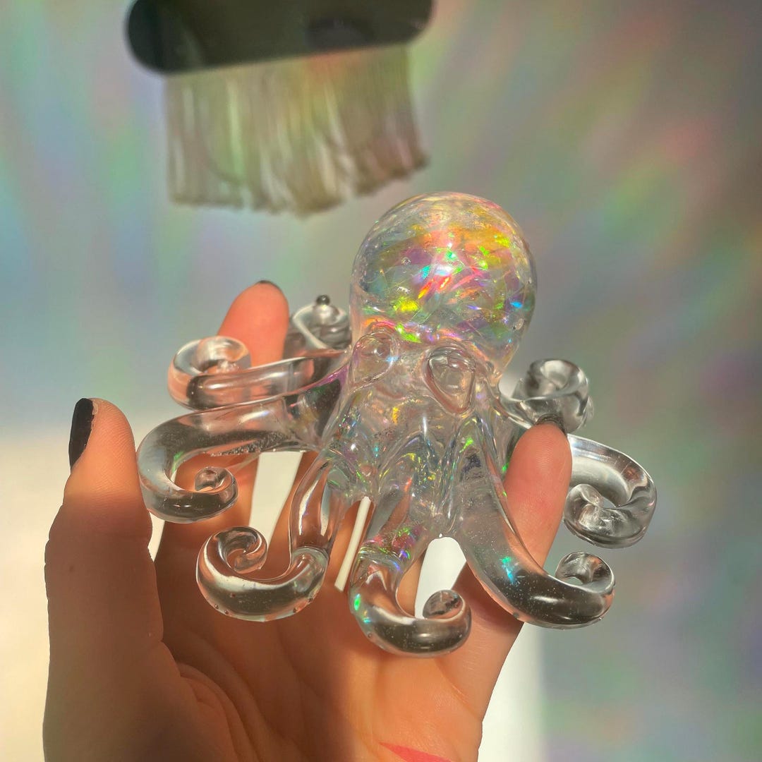 Suncatcher | Suncatcher | Octopus Figure | Iridescent Figure ...