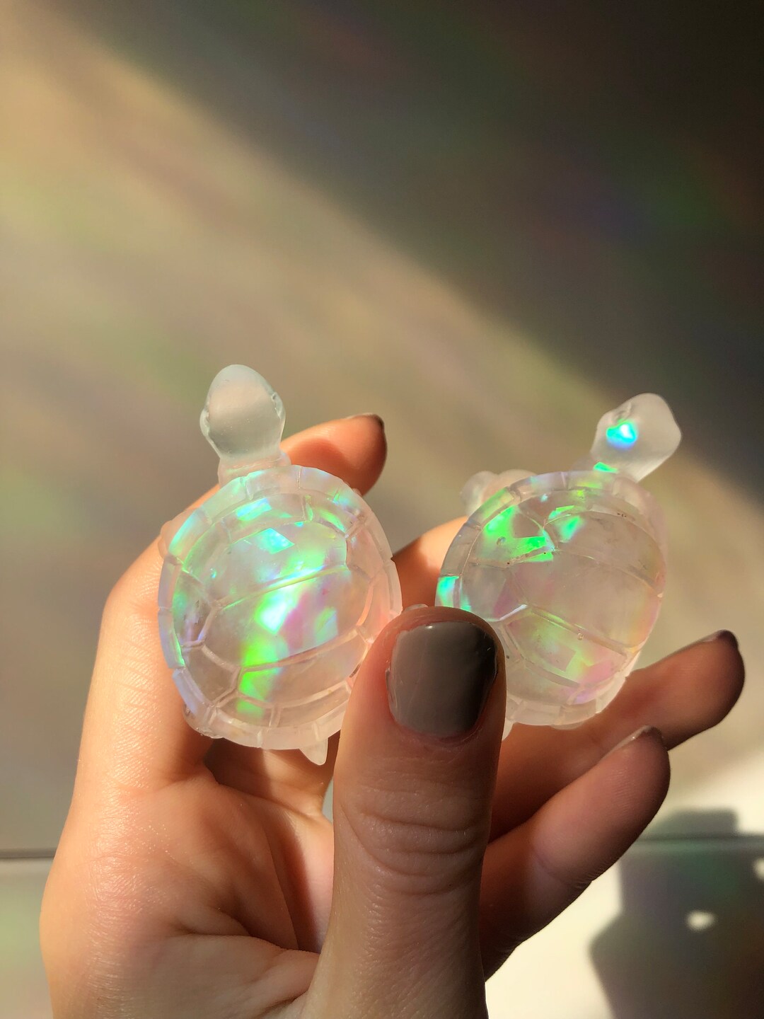Suncatcher Suncatcher Turtle Figure Iridescent Figure Holographic Desk ...